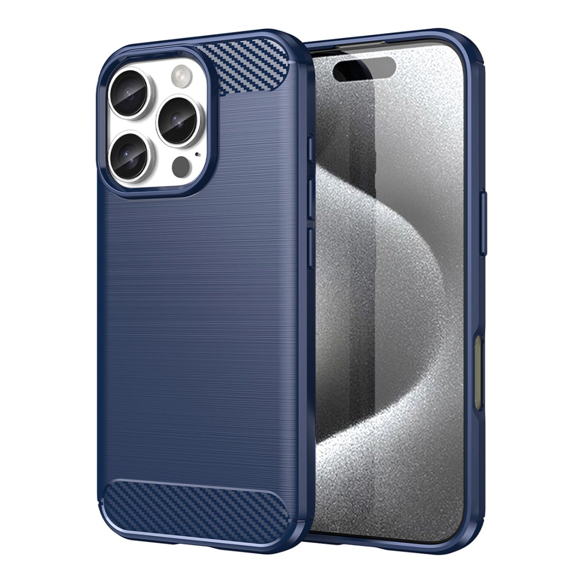 Carbon Case for iPhone 16 Pro - Blue | deklai-telefonams.lt