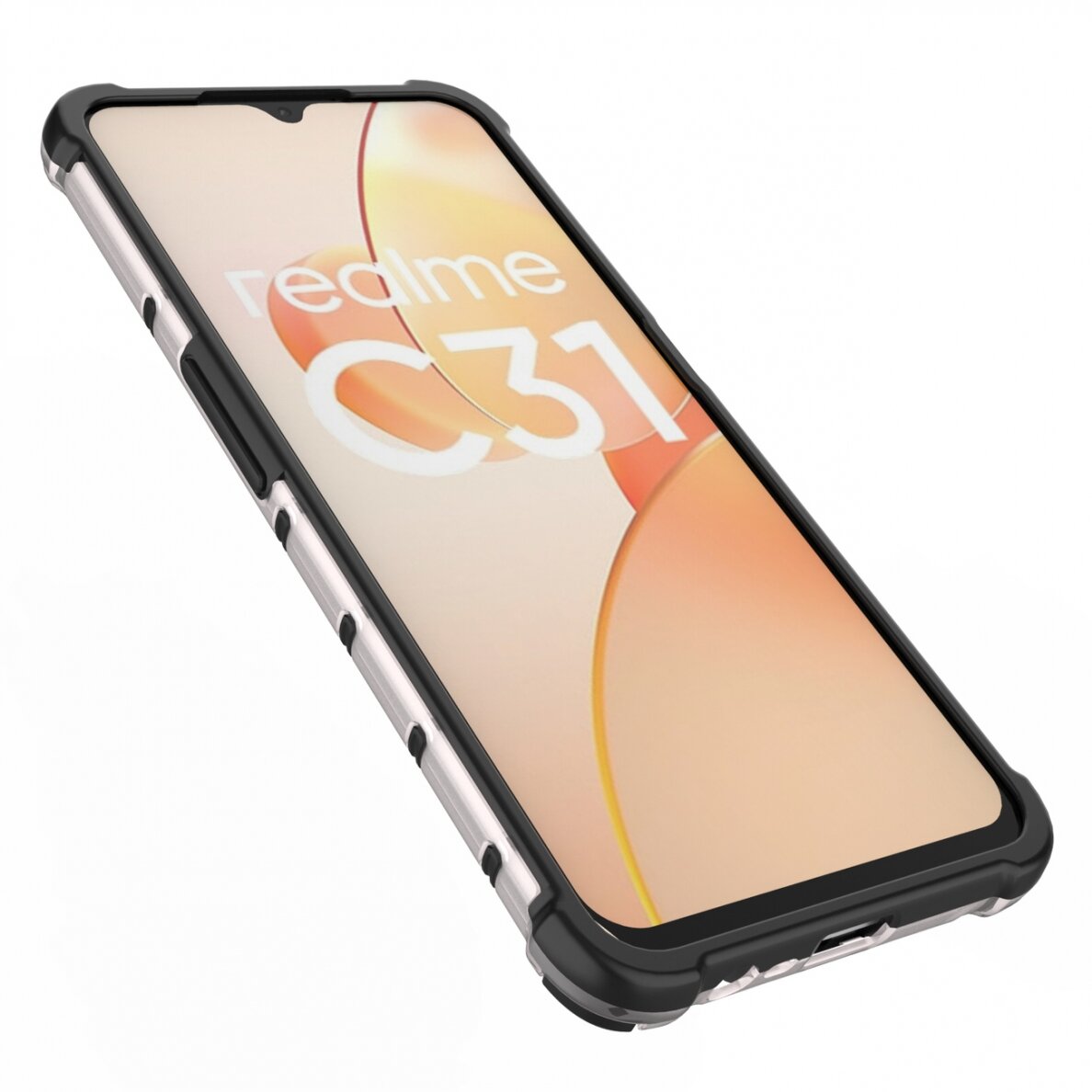 Dėklas Honeycomb case armored Realme C31 Permatomas | deklai-telefonams.lt