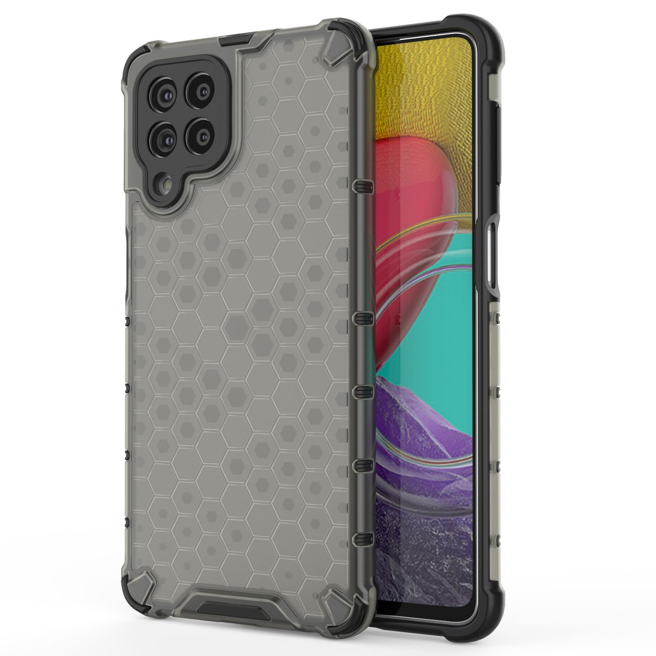 Dėklas Honeycomb case armored Samsung Galaxy M53 5G Juodas | deklai ...